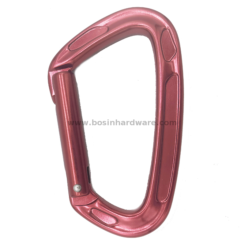 Red Flat Straight Gate Spring Carabiner - Buy Straight Gate Carabiner ...