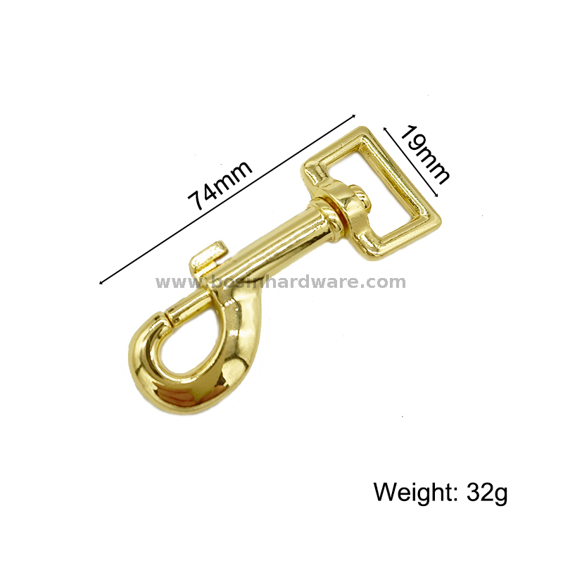 Light Gold Plated Snap Hook for Bags - Buy Bag snap hook, Spring Snap ...