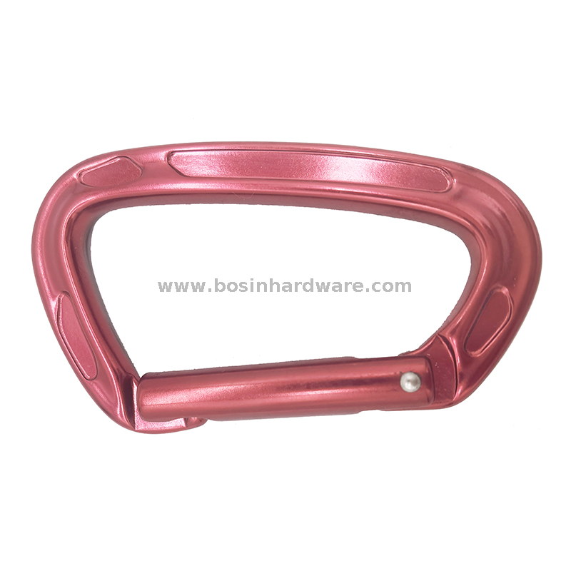 Red Flat Straight Gate Spring Carabiner - Buy Straight Gate Carabiner ...